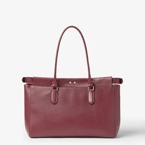 Fendi Peekaboo Tote Small Dark Red Leather Bag
